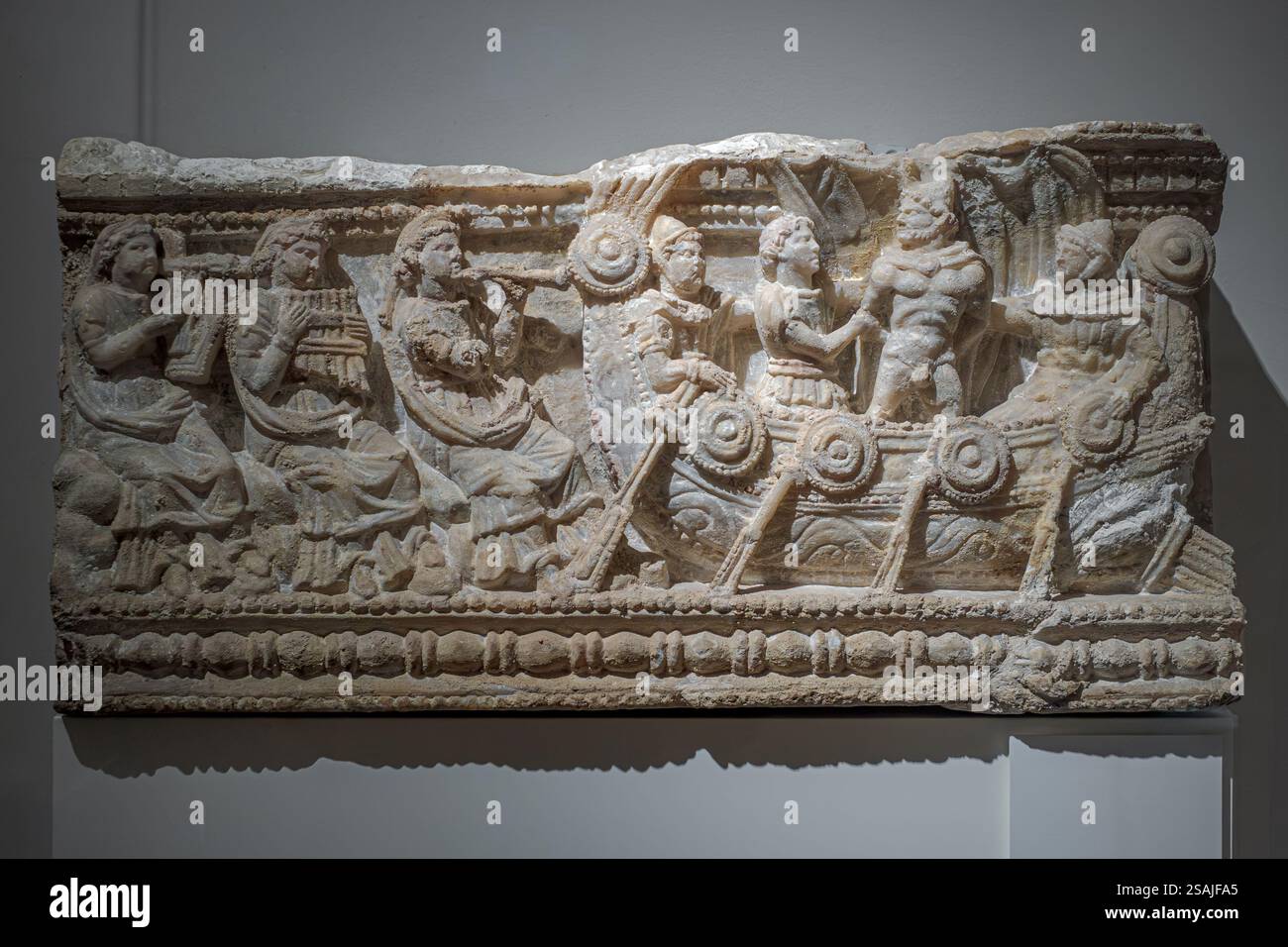 Ancient Etruscan art, Funerary urn with Ulysses and the Mermaids ...