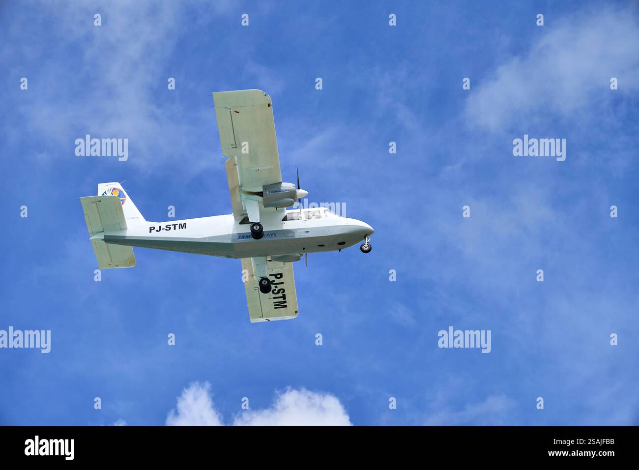 Sint Maarten, Caribbean - January 3, 2025: A Britten-Norman BN-2 ...