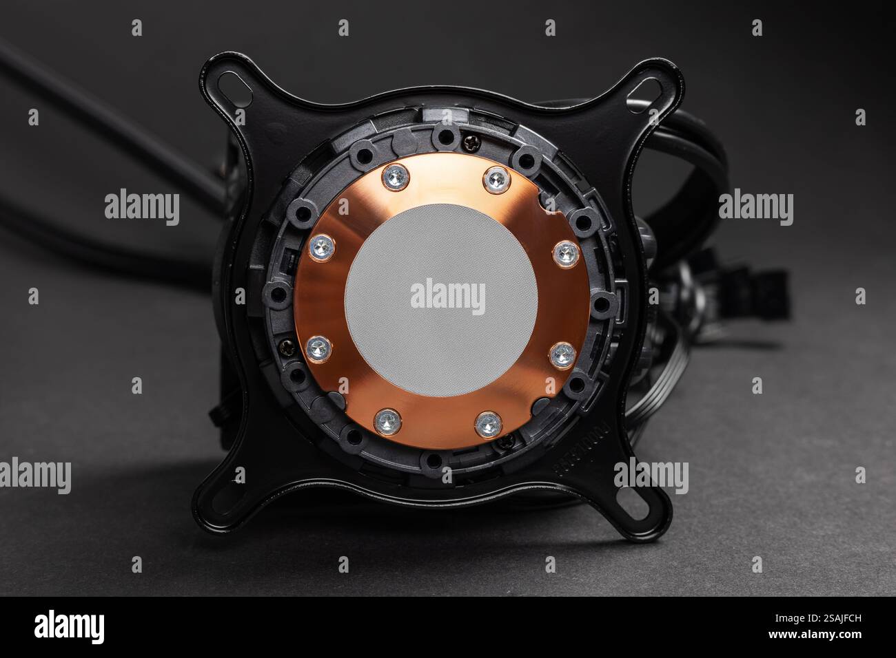 Pump with water block of computer chip water cooling system, heat ...