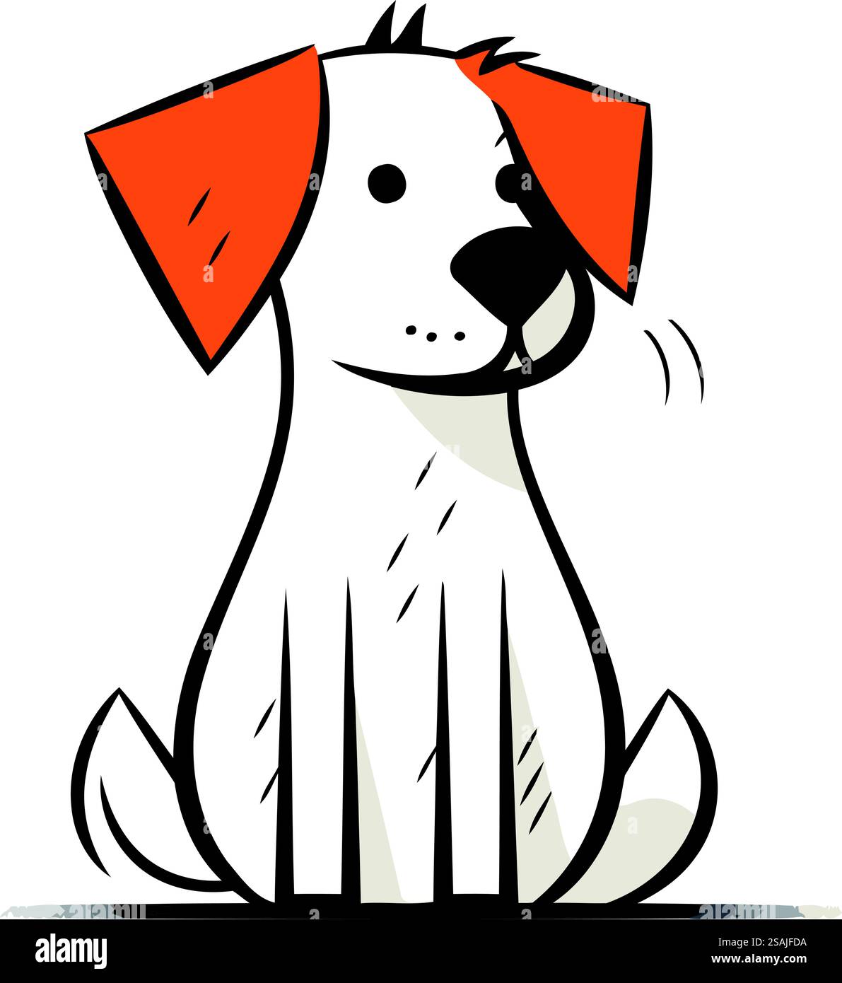 Cute cartoon dog. Vector illustration isolated on a white background ...