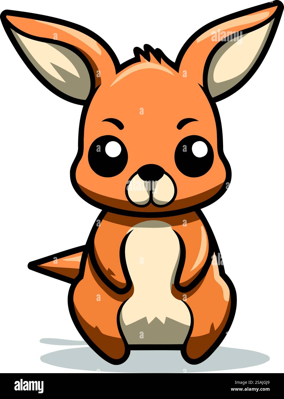 Cute kangaroo character cartoon style vector illustration. Cute ...