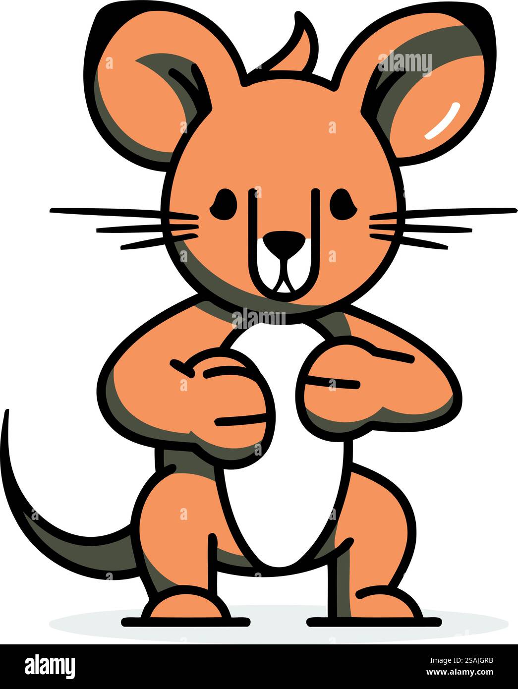 Cute cartoon mouse character. Vector illustration in a flat style Stock ...