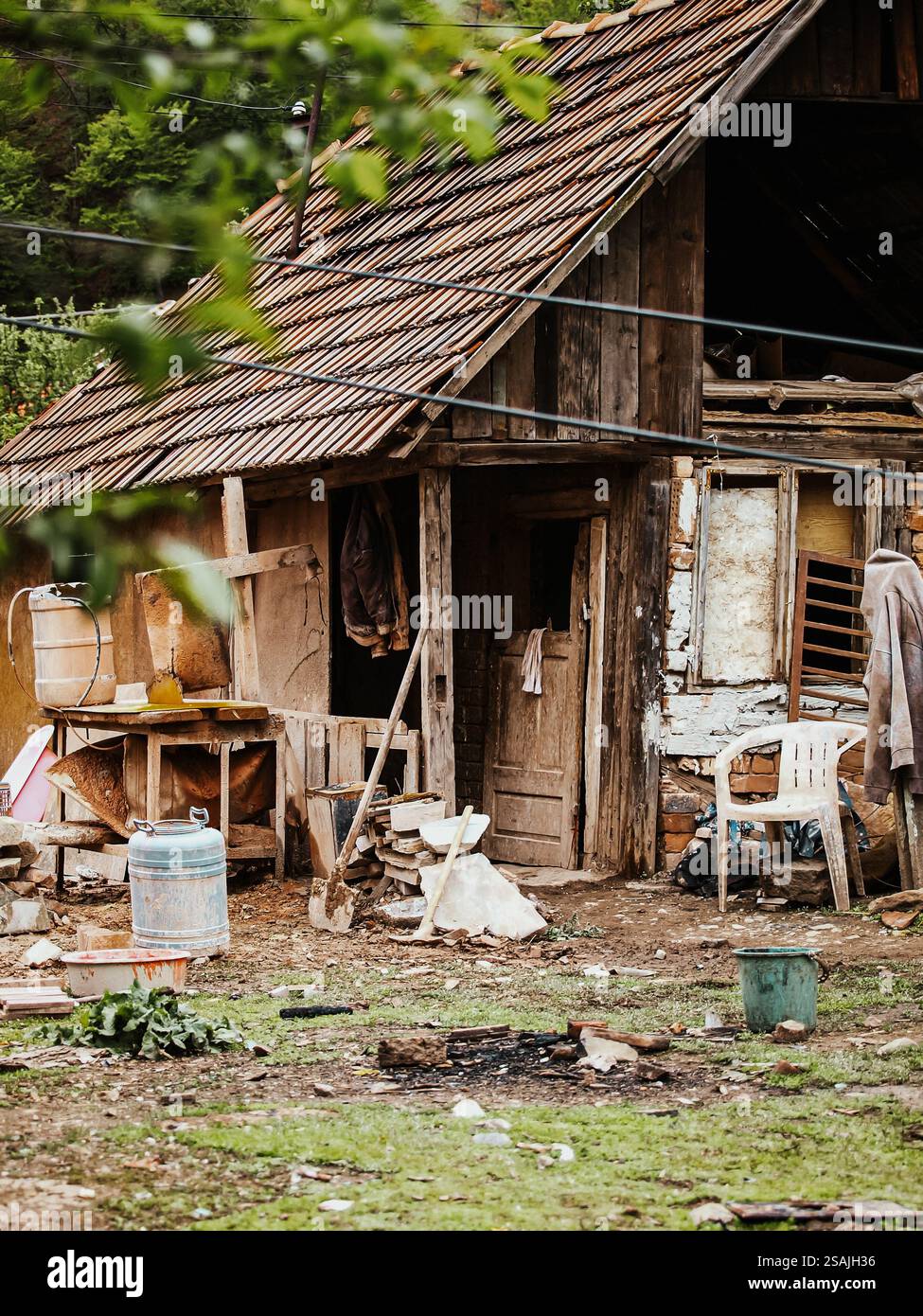 Improvised Housing With Makeshift Structures And Scattered Debris: A ...