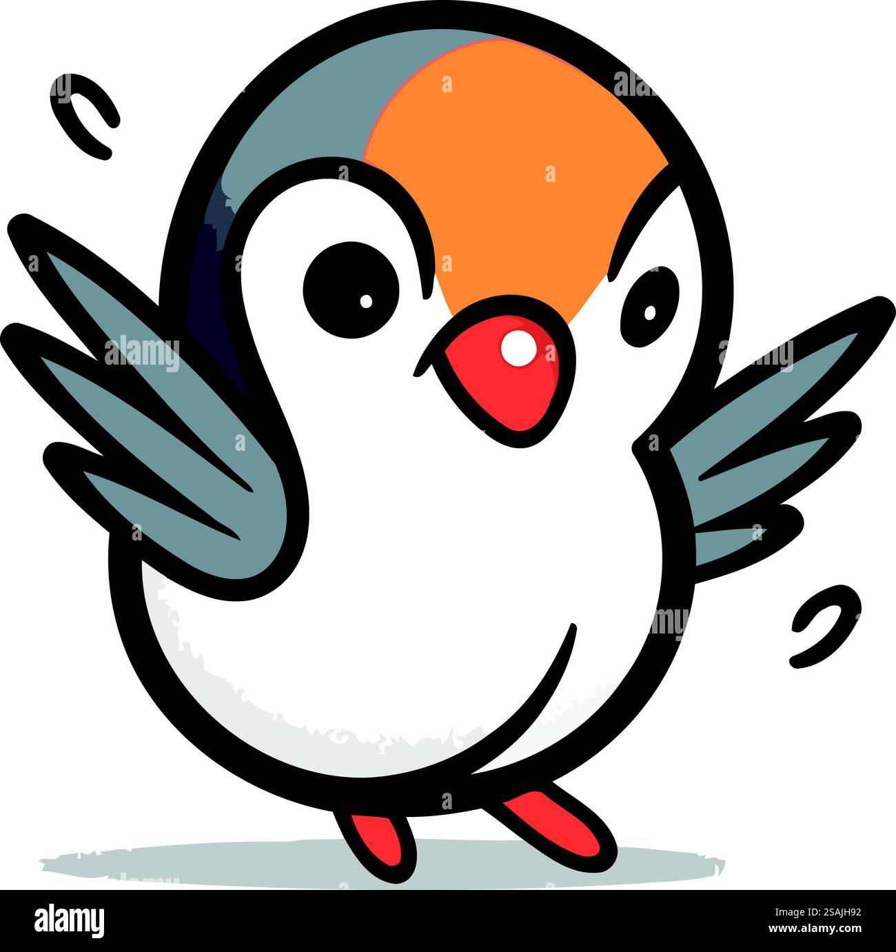 Penguin Bird Cartoon Mascot Character Vector Illustration Stock Vector ...