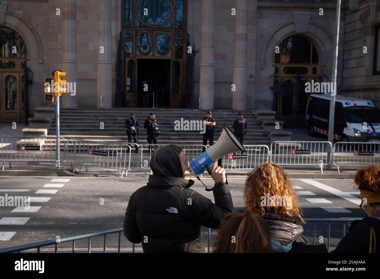 Several people during a rally in support of the Antiga Massana, in ...