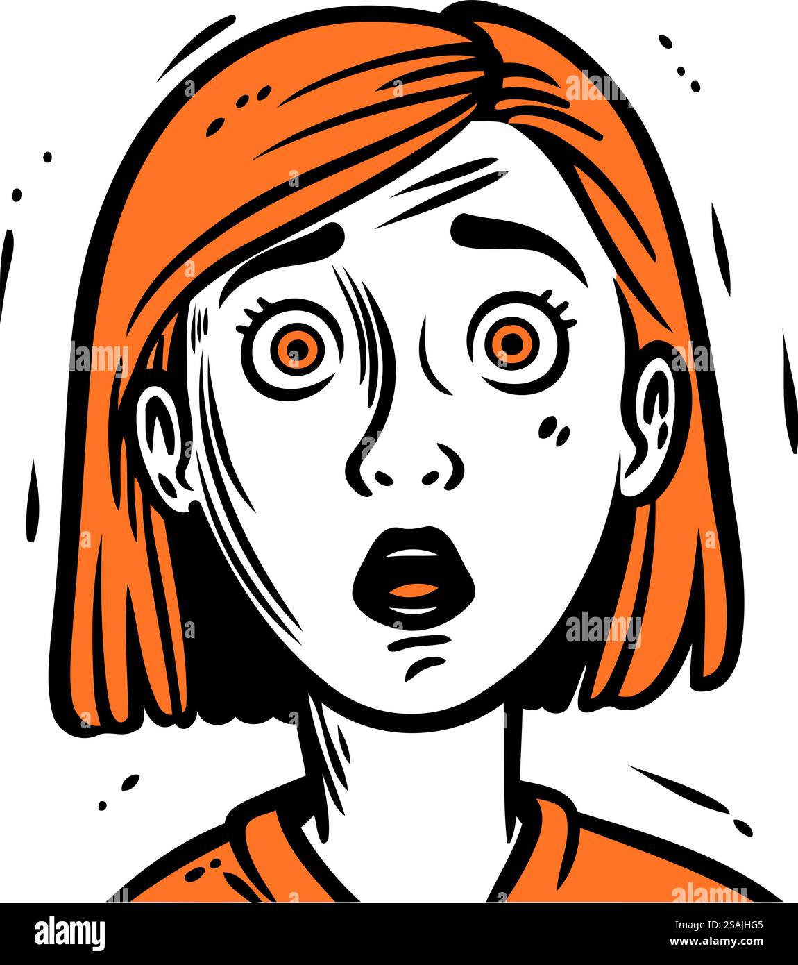 Surprised girl design Cut Out Stock Images & Pictures - Alamy