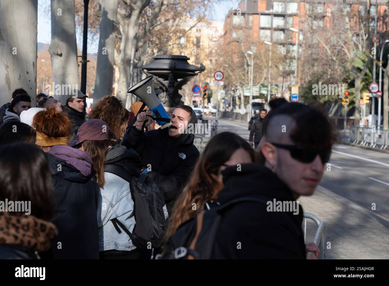 Several people during a rally in support of the Antiga Massana, in ...