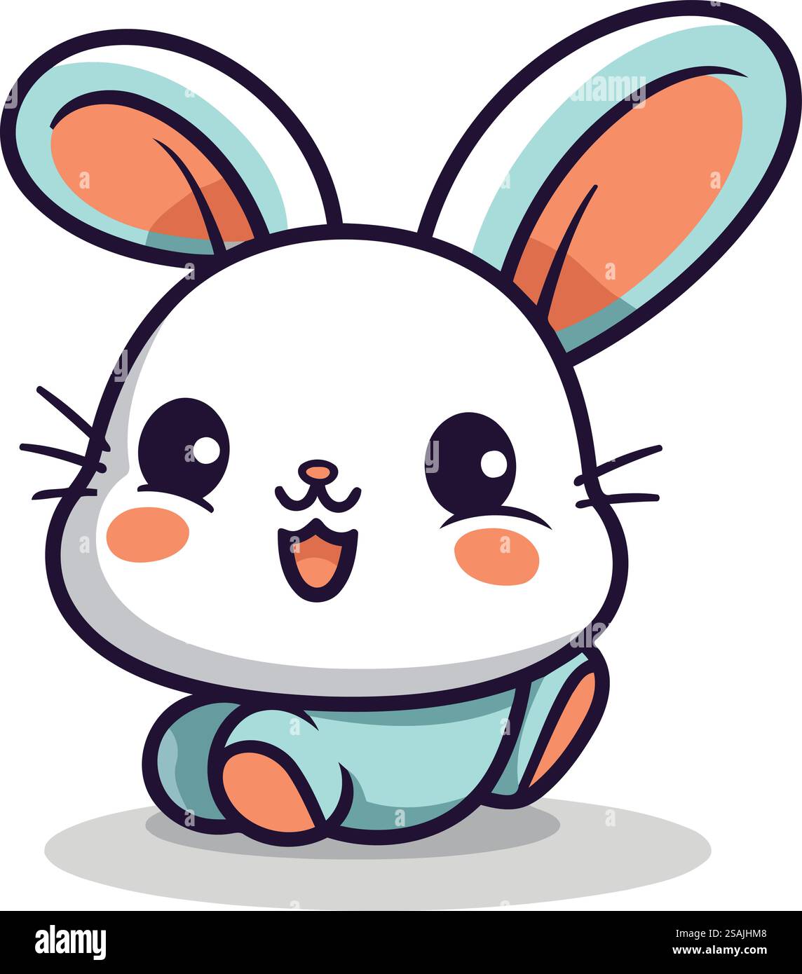 Cute bunny character. Cute cartoon bunny. Vector illustration Stock ...