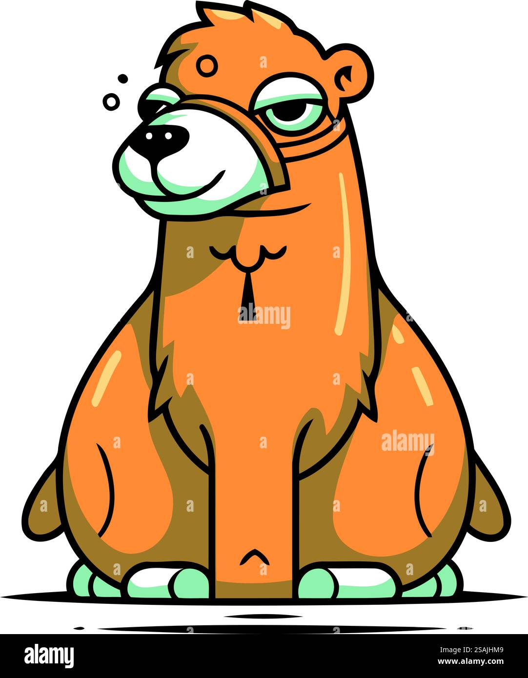 Cute cartoon bear. Vector illustration. Isolated on white background ...