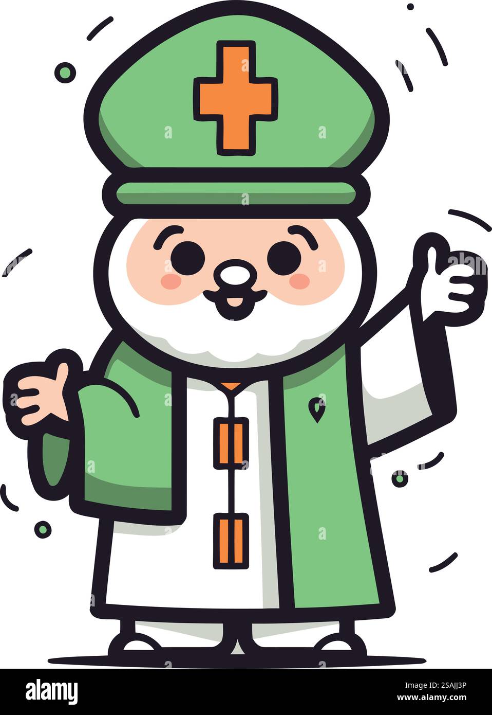 Medical Doctor Character Vector Illustration. Cute Cartoon Doctor ...