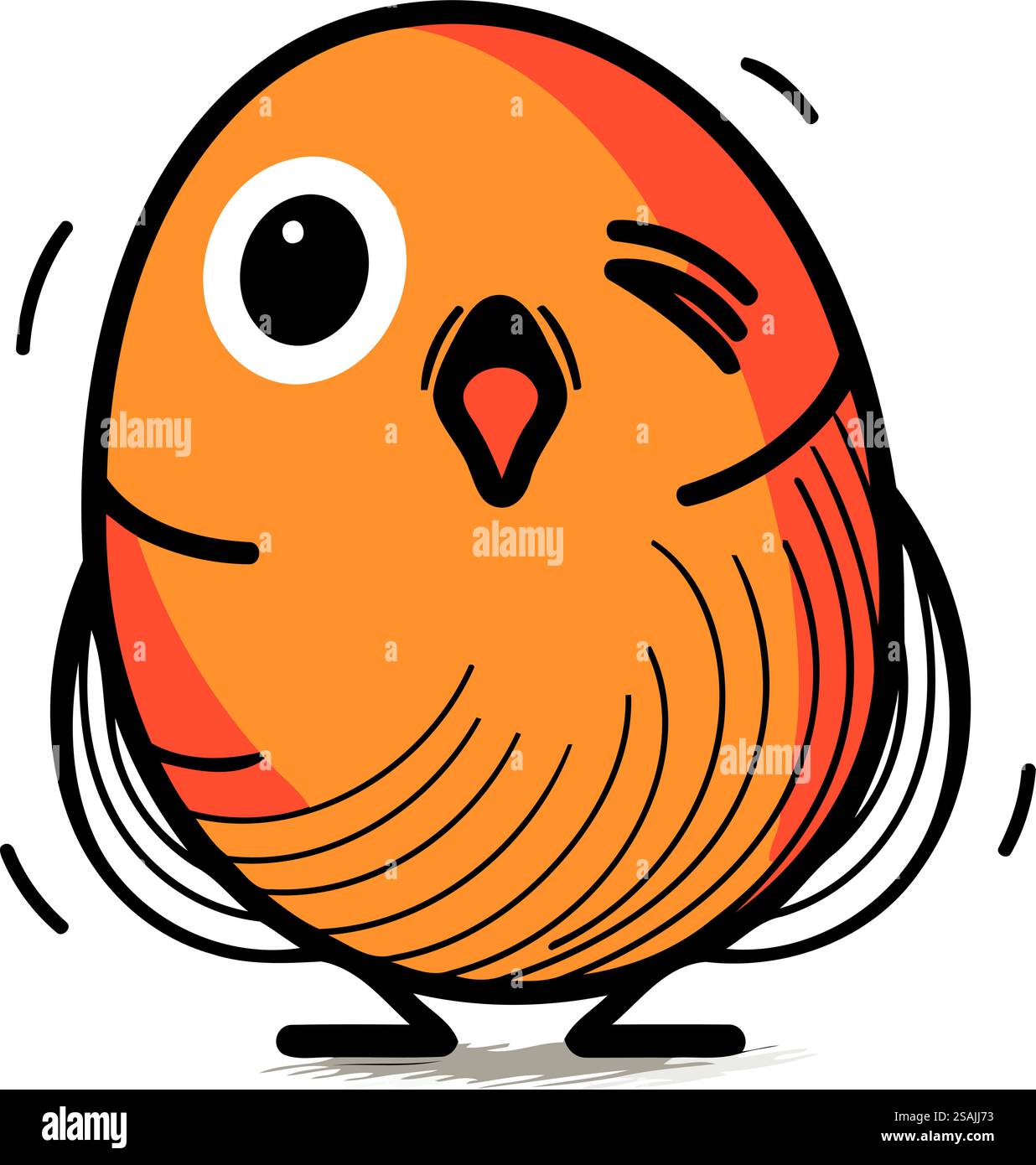 Cute cartoon chicken. Vector illustration isolated on a white ...