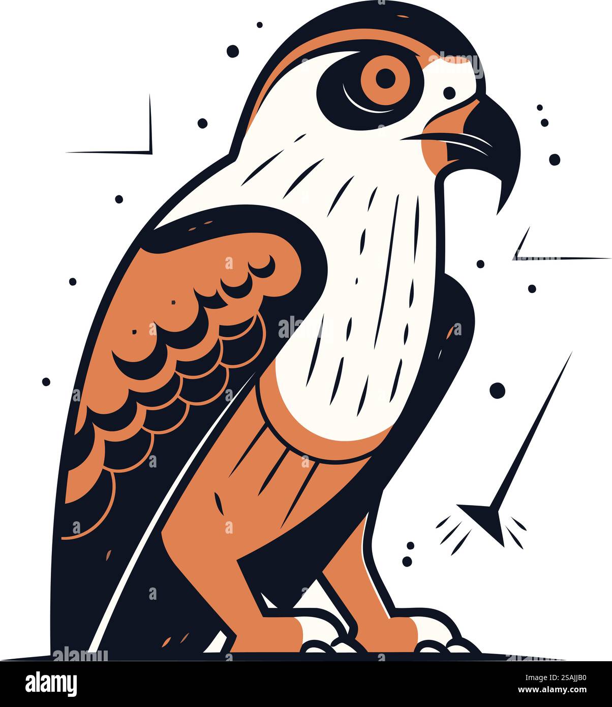 Eagle. Bird of prey. Cartoon style. Vector illustration Stock Vector ...