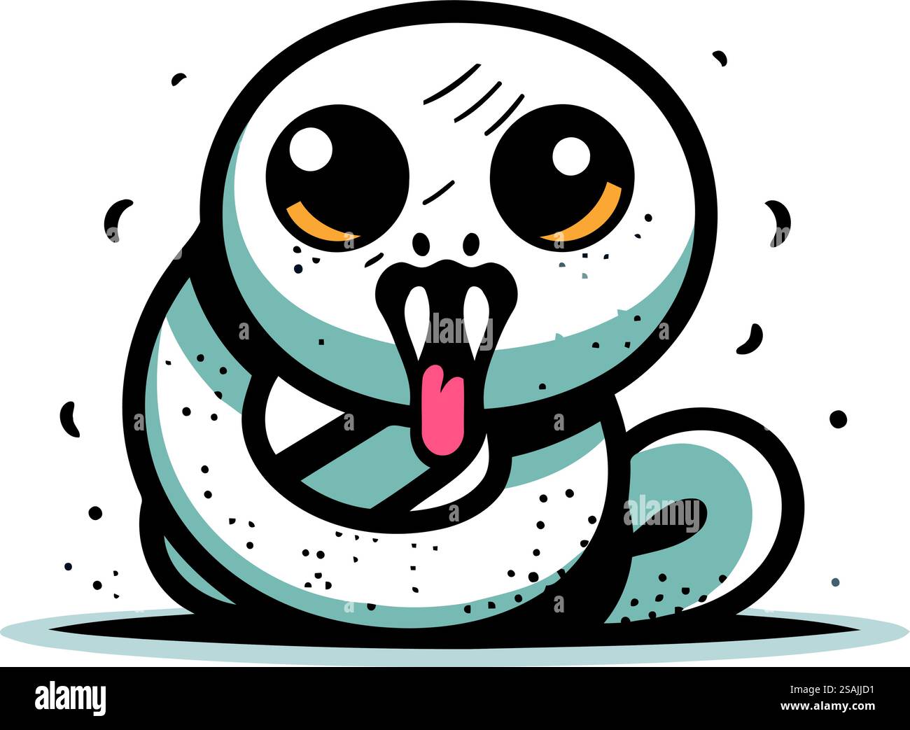 Sleeping snowman in cartoon style. Cute vector illustration Stock ...