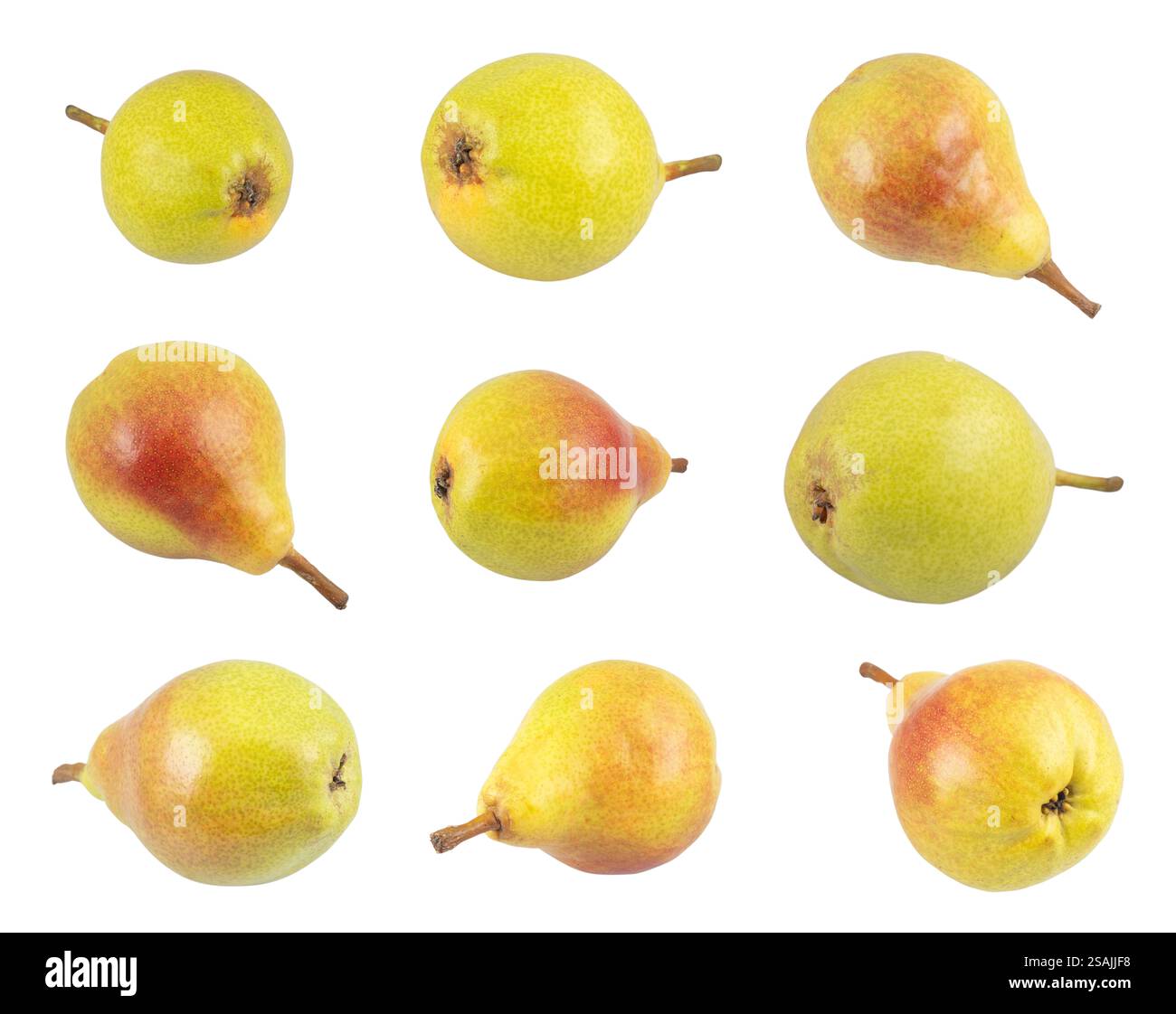 Collection of pears isolated white background Stock Photo - Alamy
