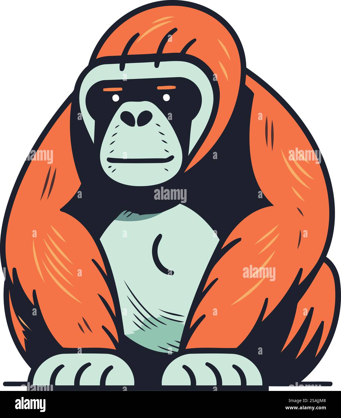 Gorilla. Vector illustration. Isolated on white background Stock Vector ...