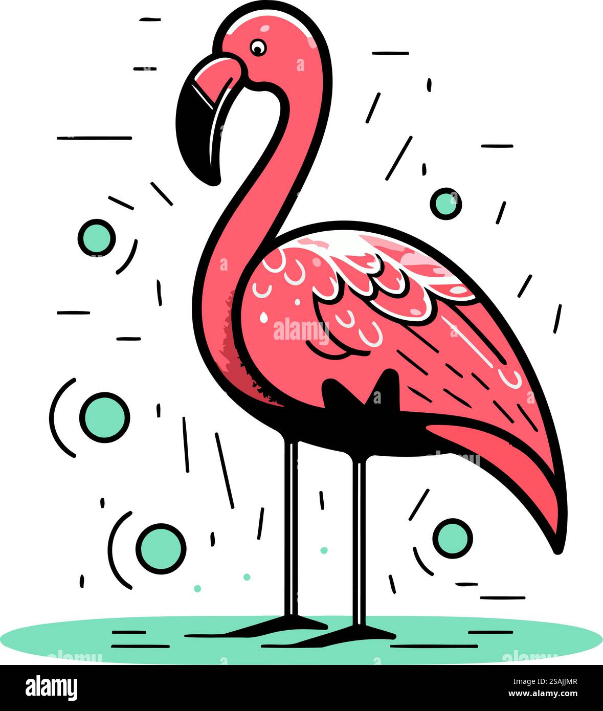 Vector bird in color Cut Out Stock Images & Pictures - Alamy