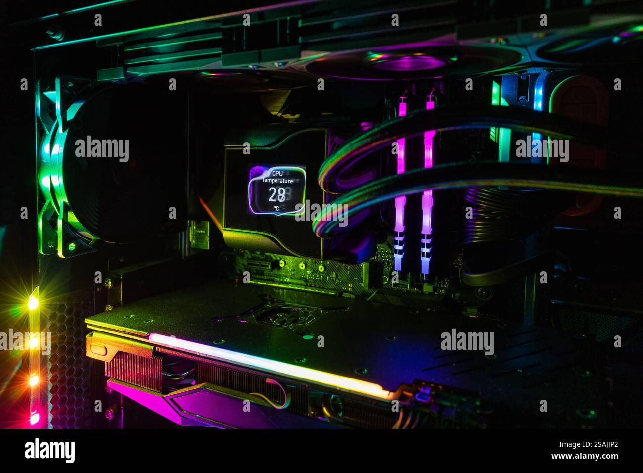 Case Mod concept with Cpu liquid cooling system, motherboard, case led ...