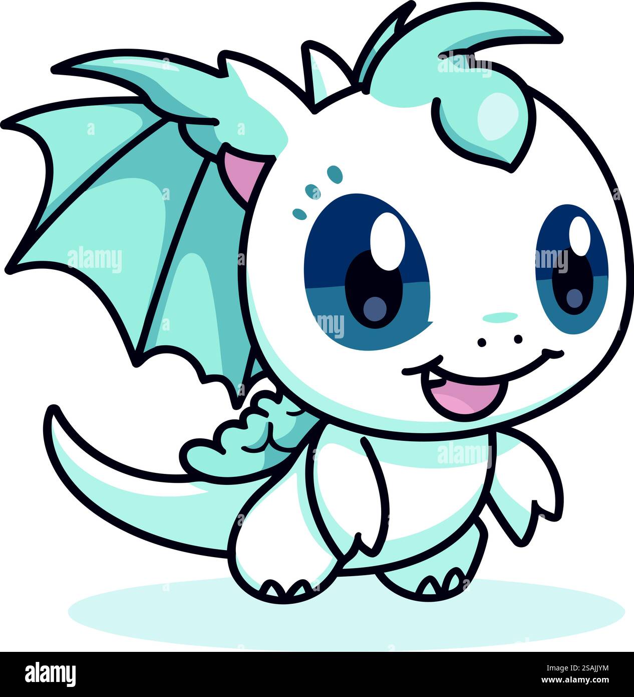 cute little dragon cartoon character vector illustration design. eps 10 ...