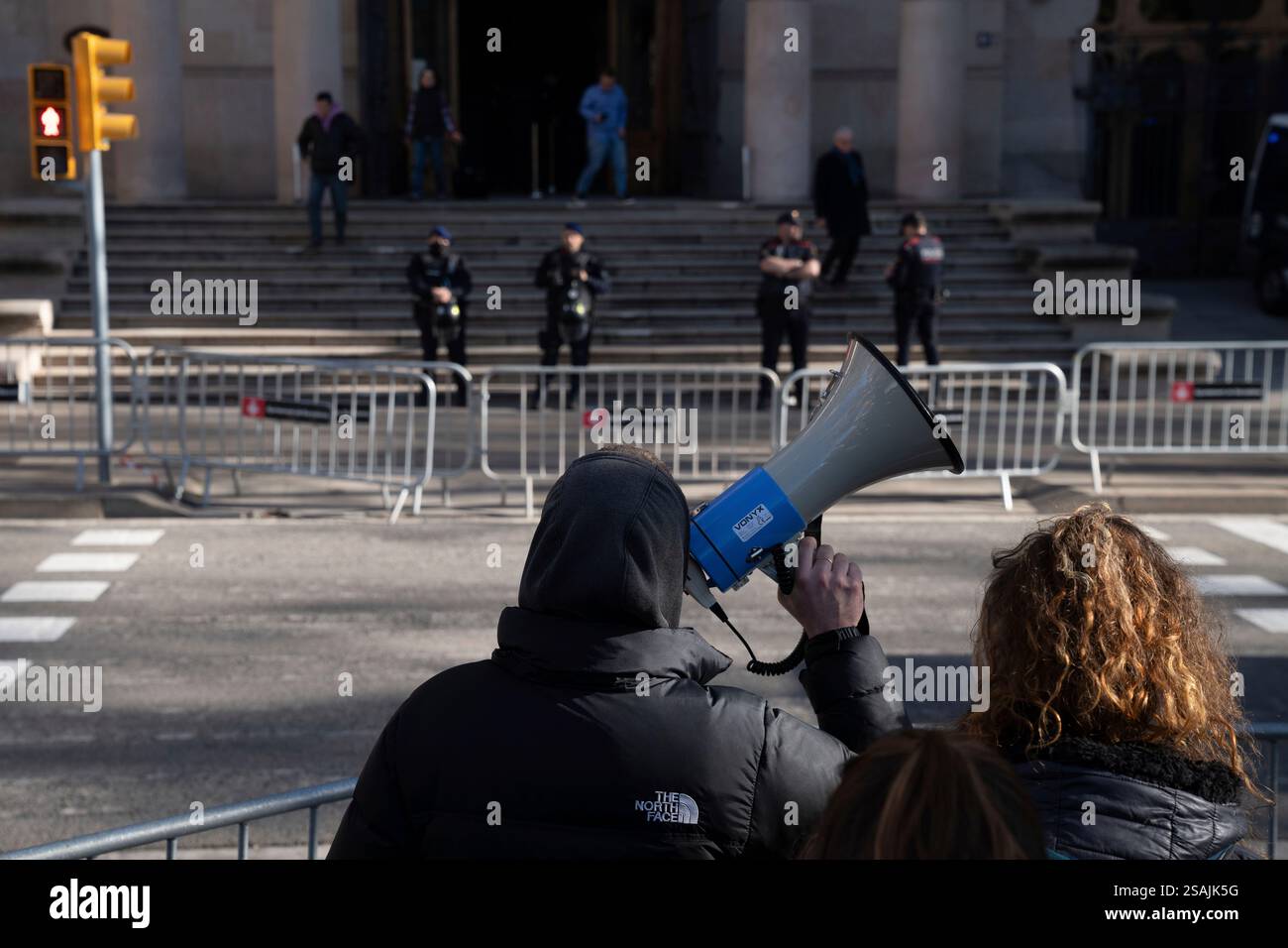 Several people during a rally in support of the Antiga Massana, in ...