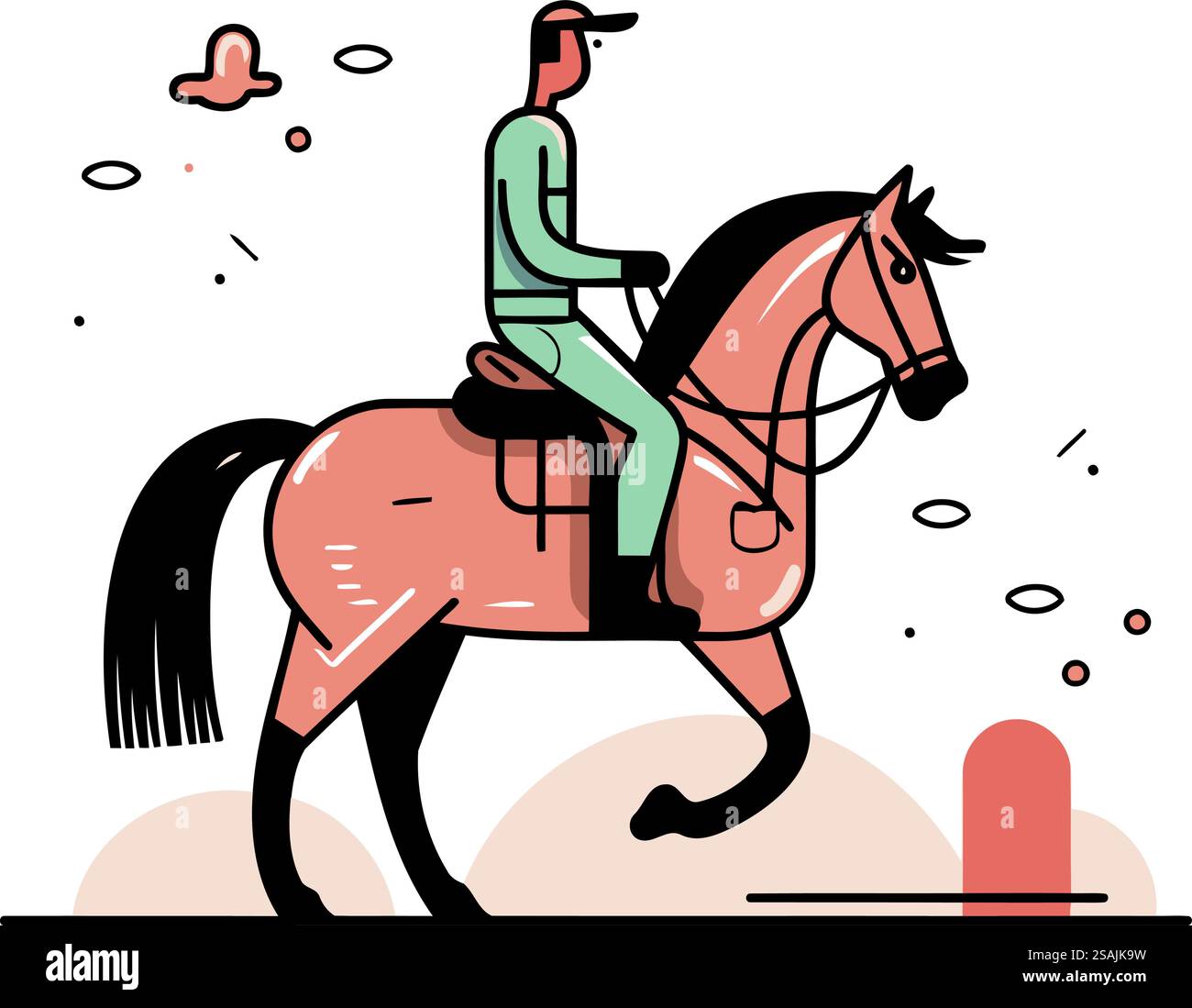 Person riding horse in Cut Out Stock Images & Pictures - Alamy