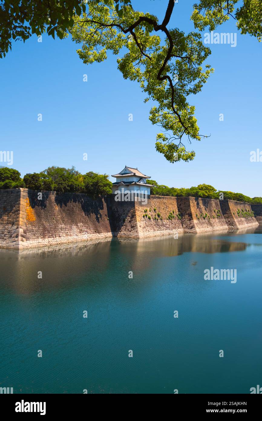 Osaka Castle Walls and Moat - Osaka, Japan Stock Photo - Alamy
