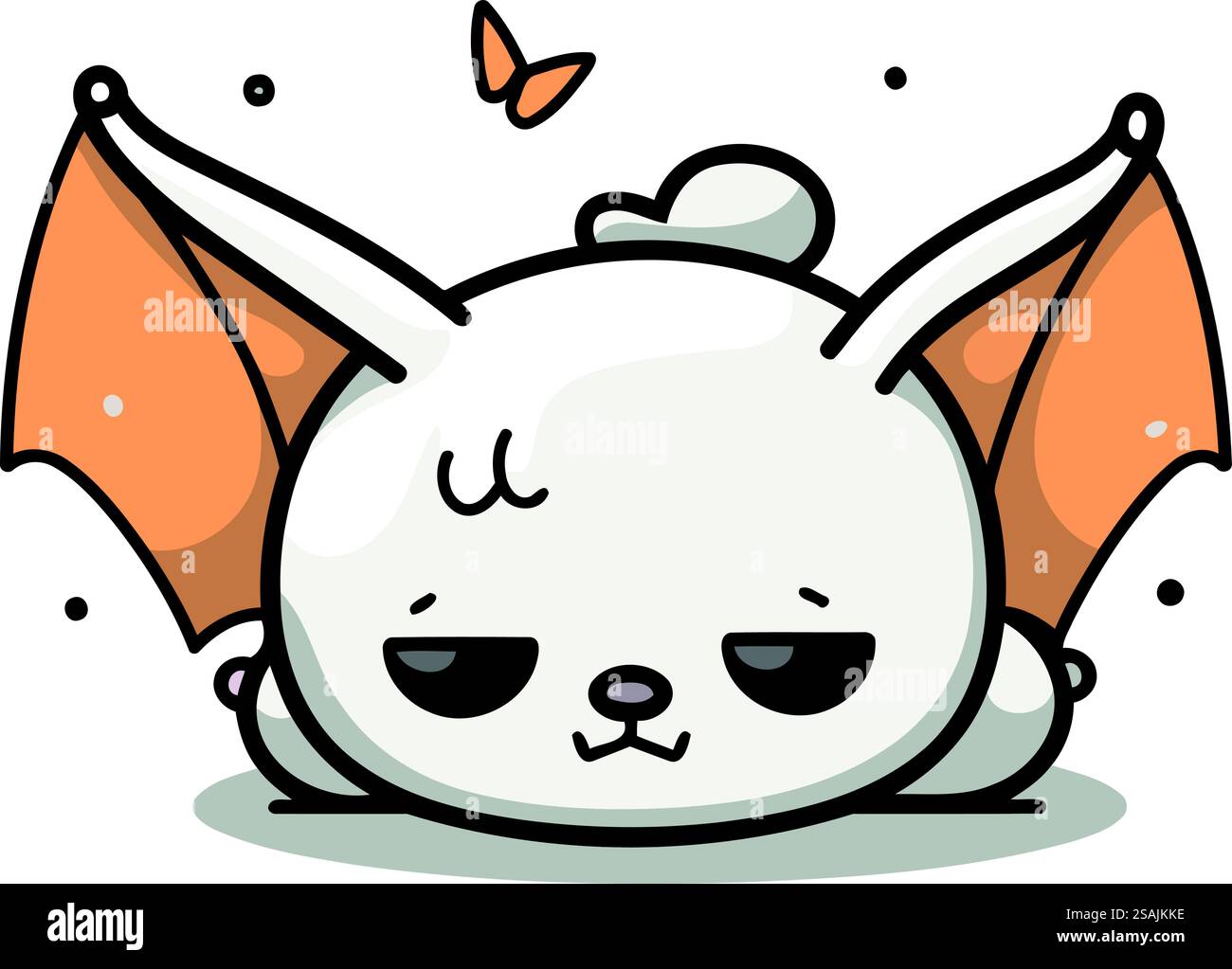 Cute little bat character cartoon vector illustration. Cute cartoon bat ...