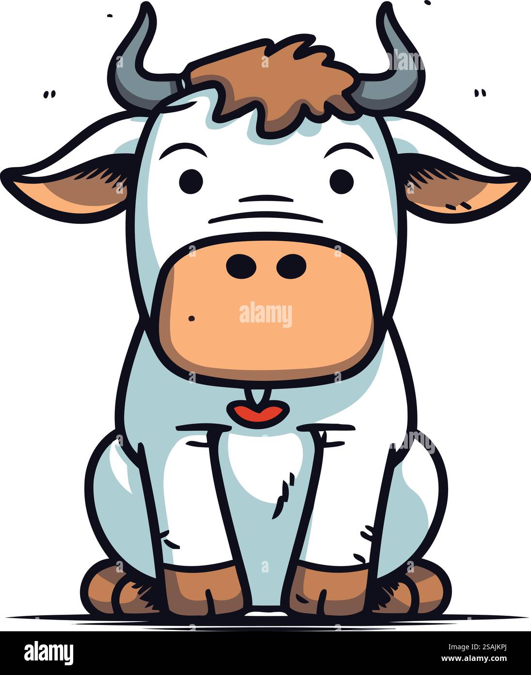 Cute cartoon cow. Vector illustration. Cute farm animal Stock Vector ...
