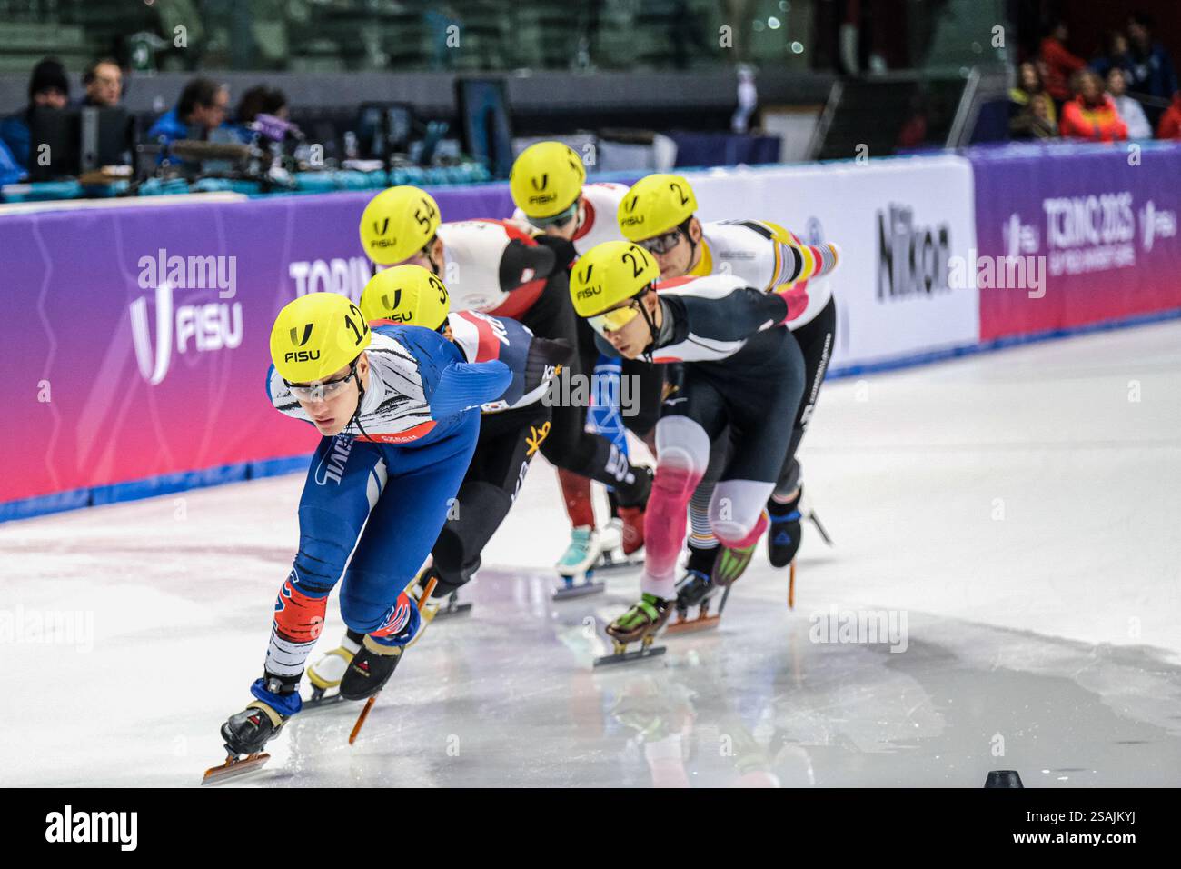 Zdenek Sejpal of Czech Republic during the Short Track Speed Skating ...
