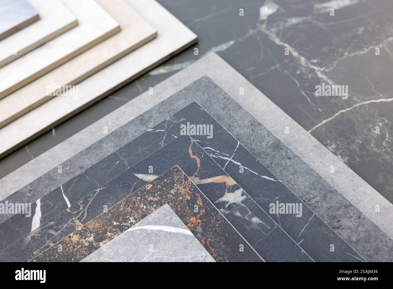 Samples of a ceramic tile. Colored samples of ceramic tiles for kitchen ...