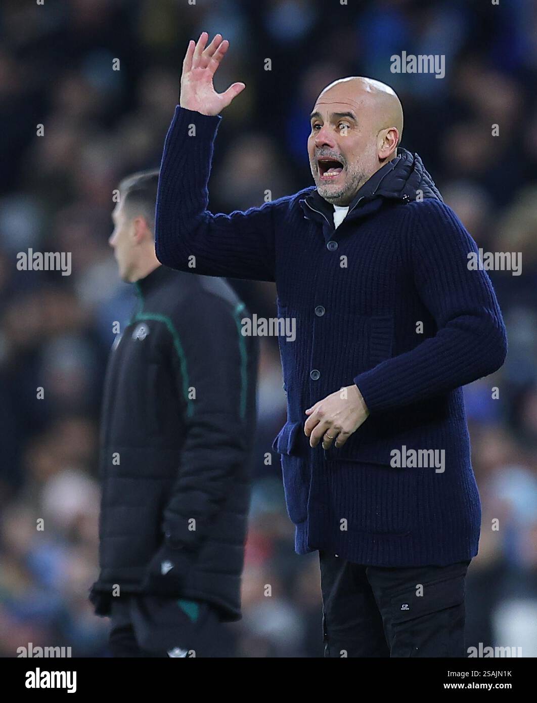 Josep Guardiola manager of Manchester City gestures during Manchester ...