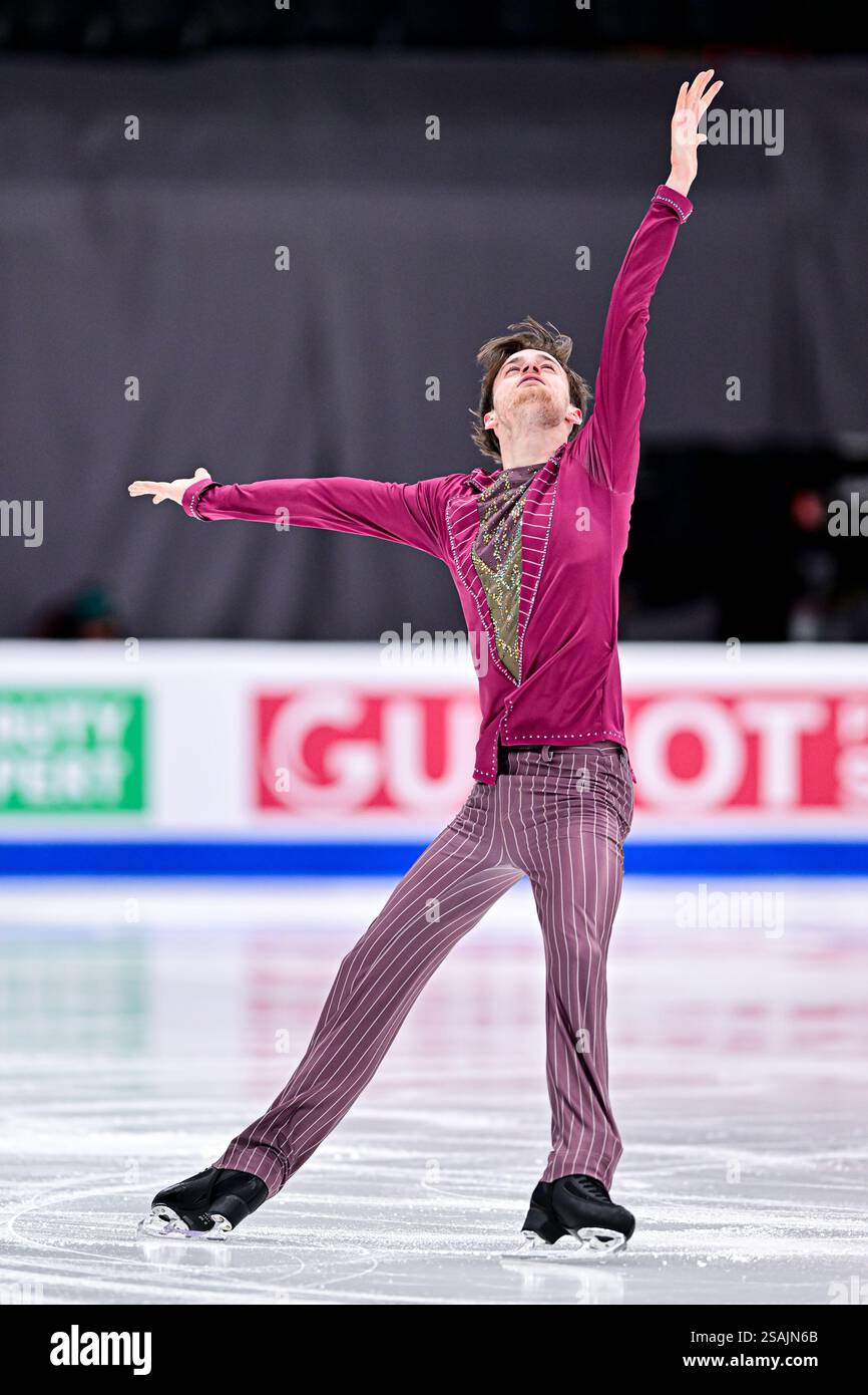 Filip SCERBA (CZE), during Men Short Program, at the ISU European ...