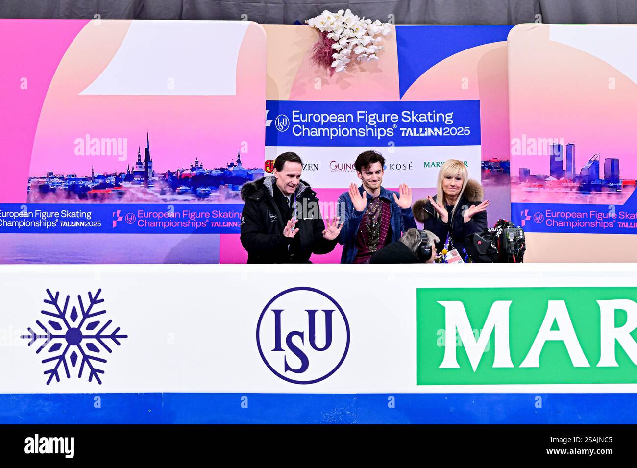 Filip SCERBA (CZE), at Kiss & Cry, during Men Short Program, at the ISU ...