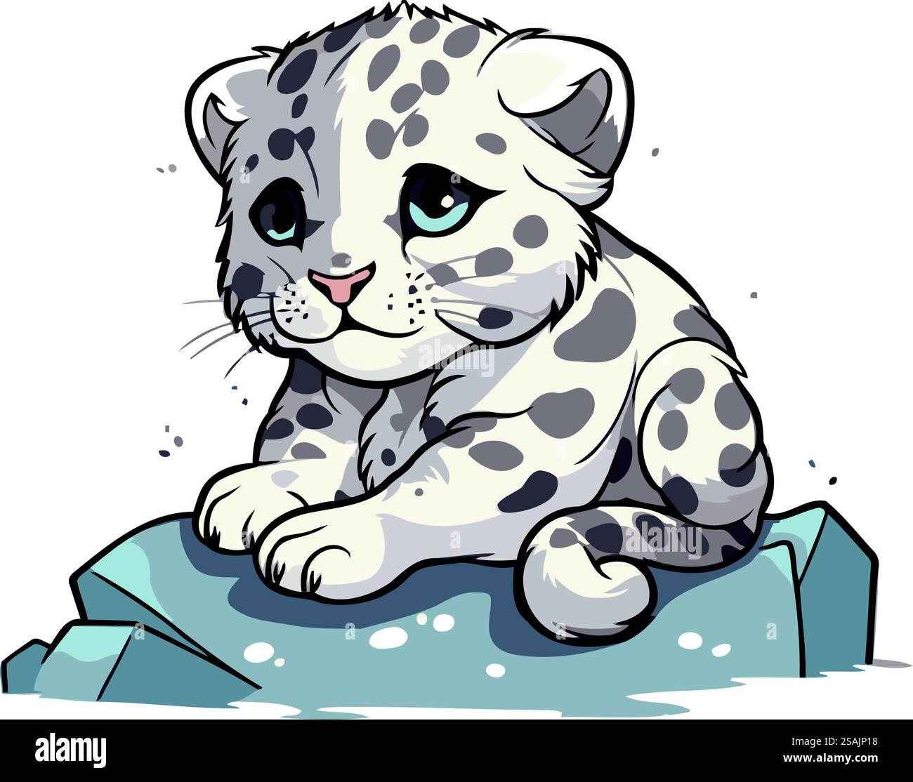Snow leopard wild cute Cut Out Stock Images & Pictures - Alamy