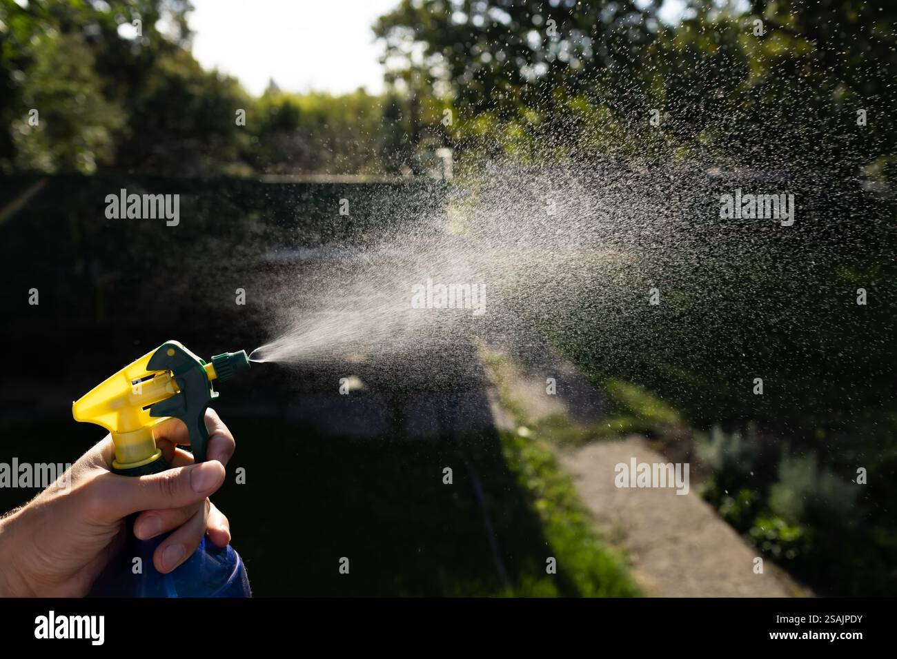 Sprayed water. Splashes and drops of water on dark background Stock ...