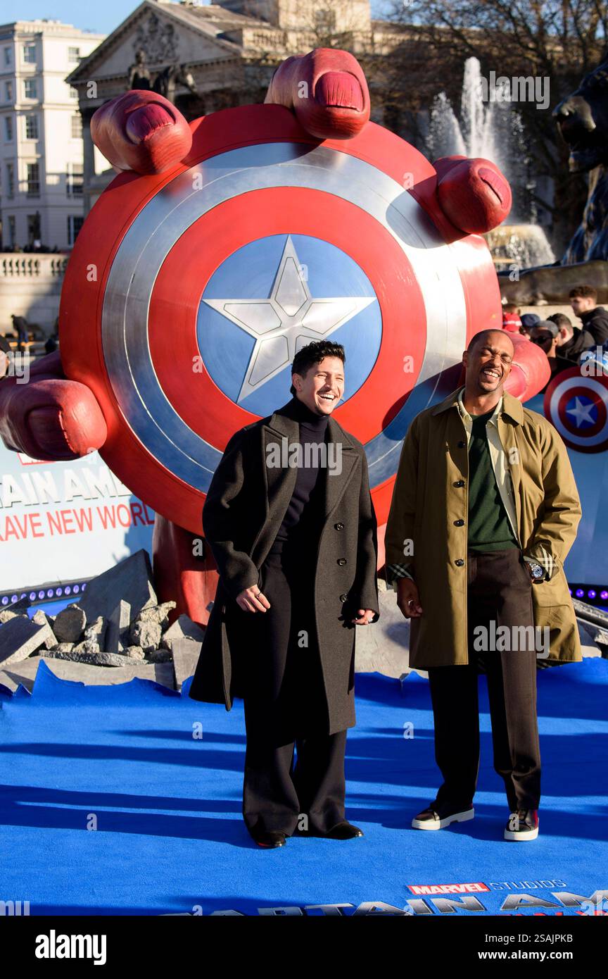 Danny Ramirez and Anthony Mackie at the Captain America:Brave New World ...