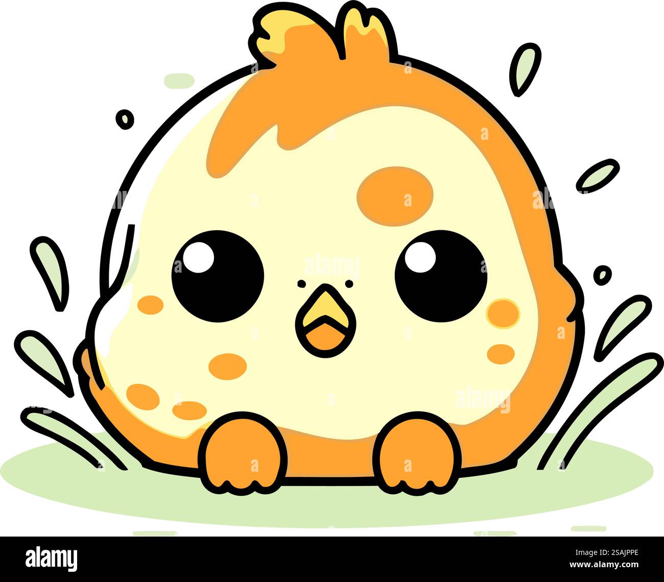 Cute little chicken character vector illustration. Cute little chicken ...