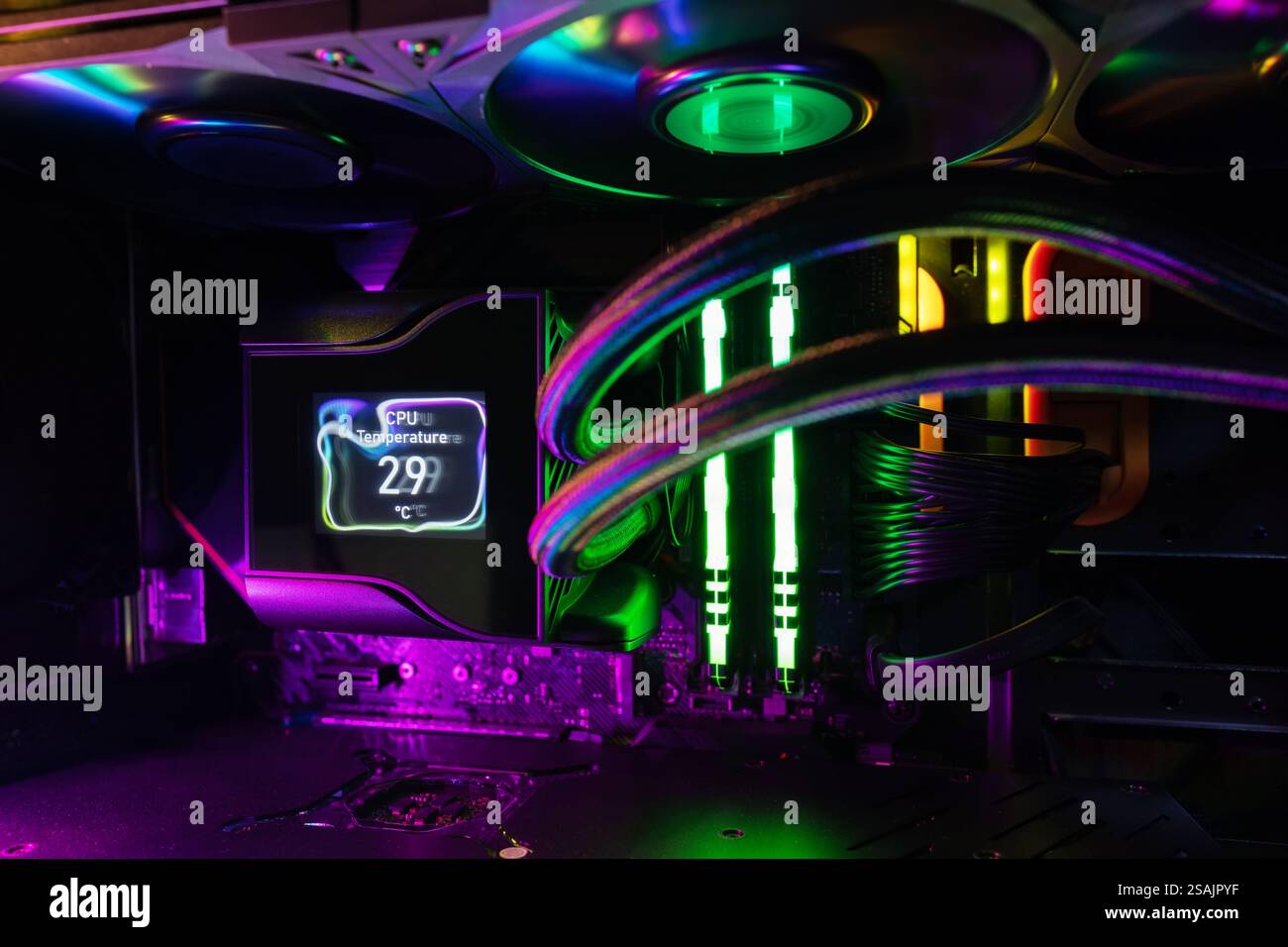 Case Mod concept with Cpu liquid cooling system, motherboard, case led ...