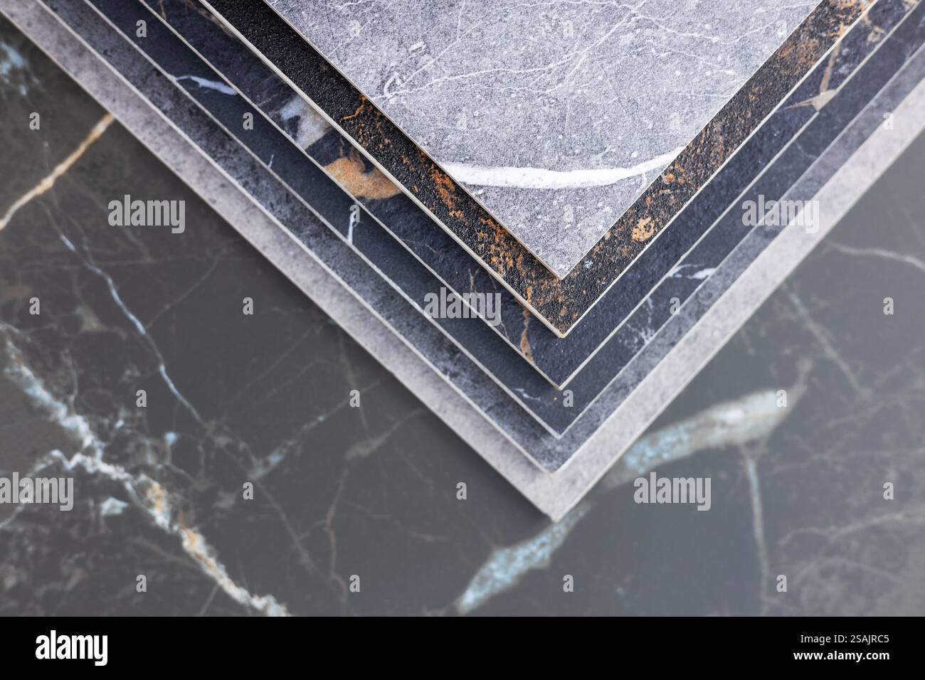 Colored samples of ceramic tiles for kitchen or bathroom interior ...