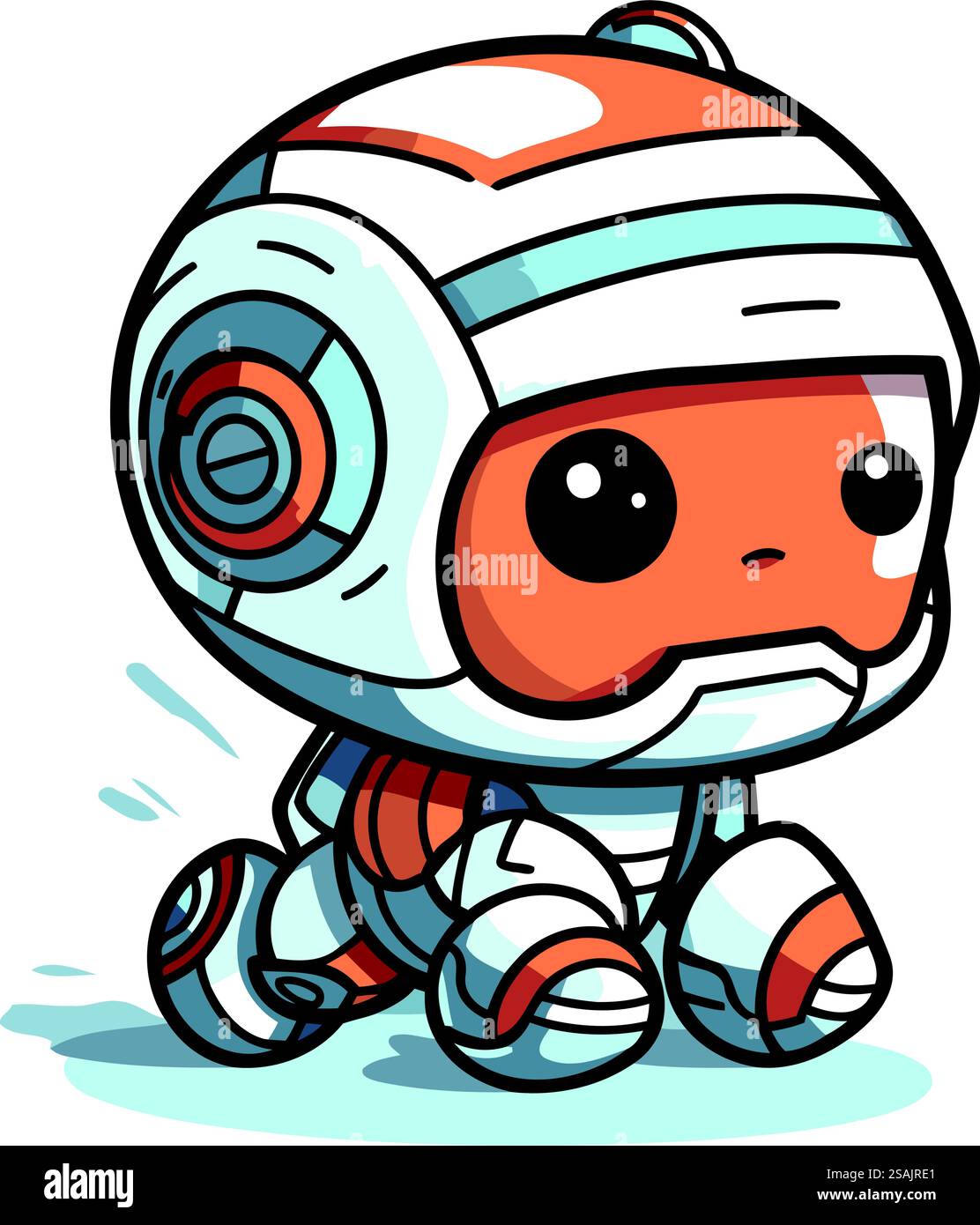 Cute little robot. Vector illustration of a cute little robot Stock ...