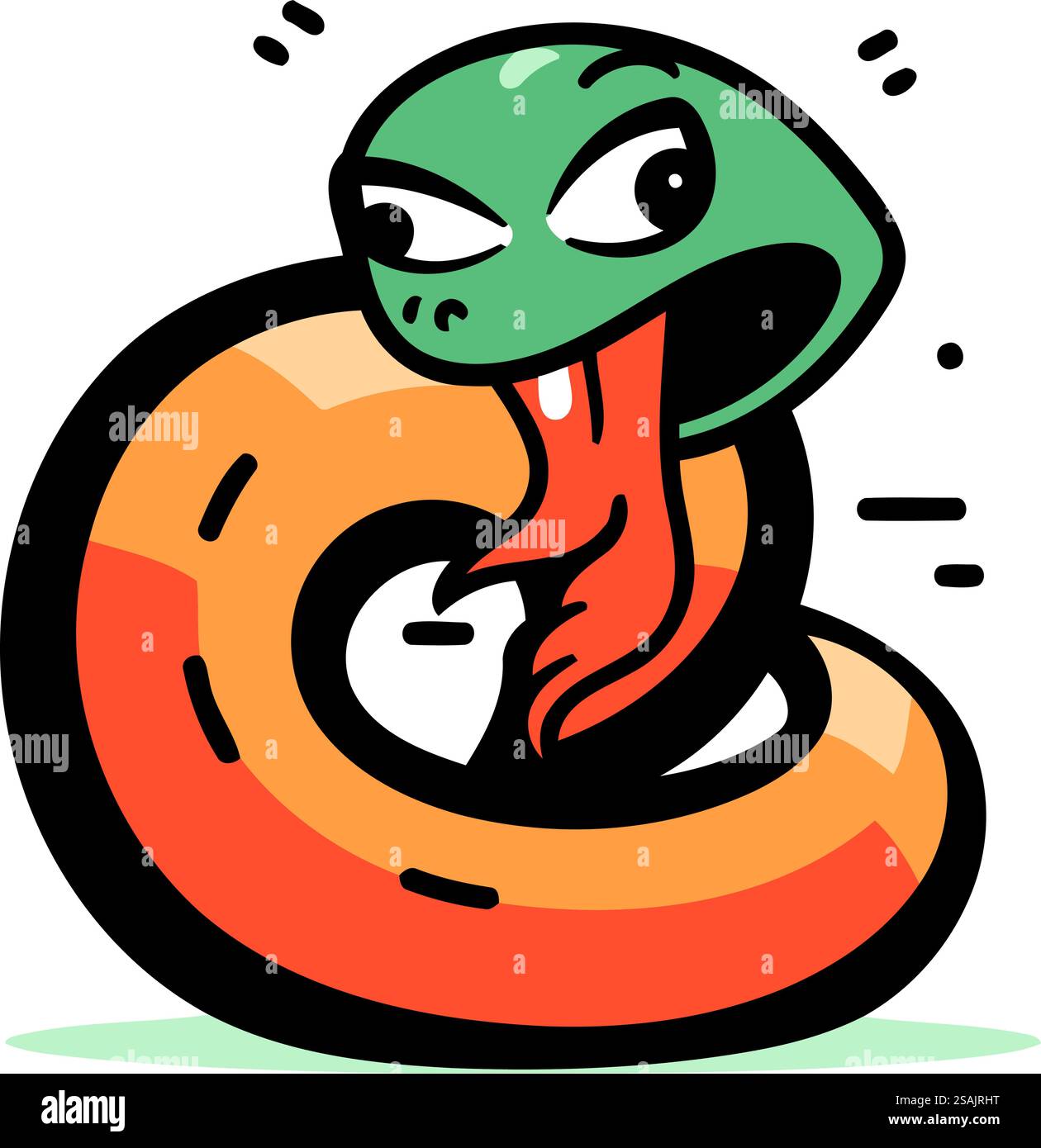 Snake illustration in line Cut Out Stock Images & Pictures - Alamy