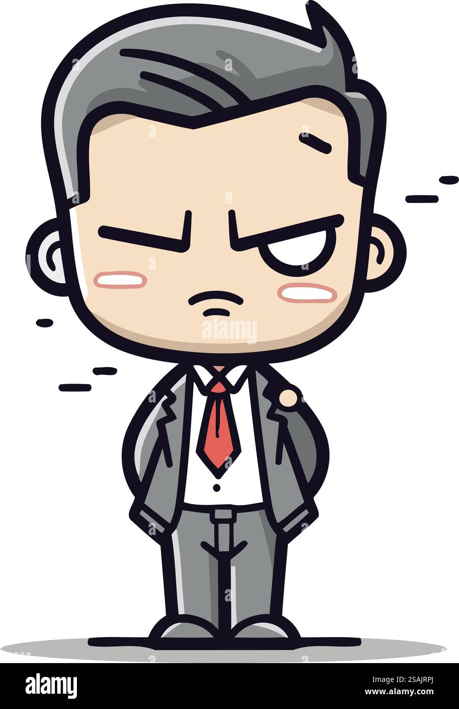 Angry boss character design. Vector illustration. Businessman icon ...