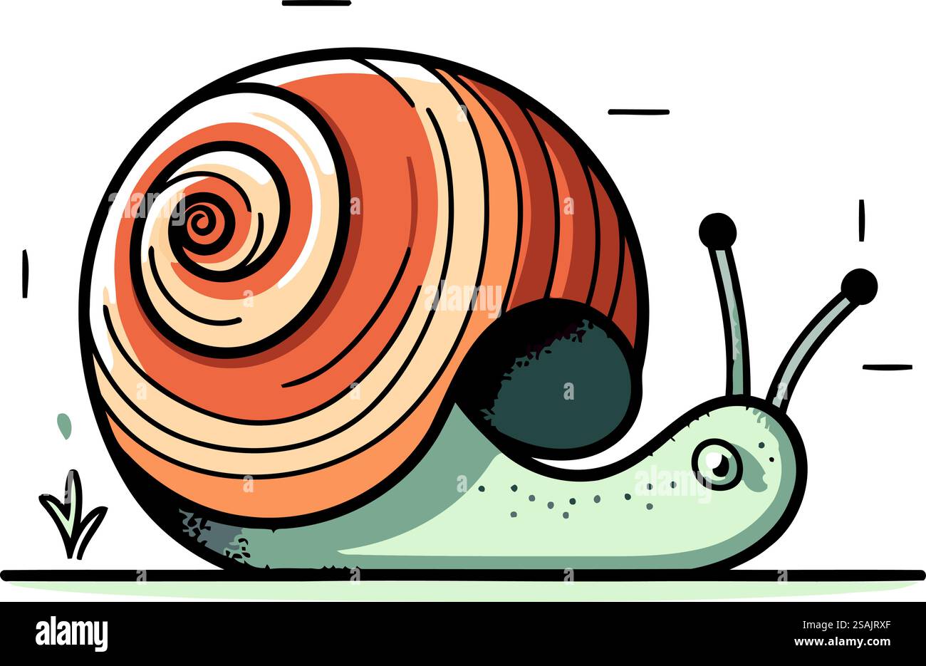 Snail cartoon icon. Snail animal and nature theme. Isolated design ...