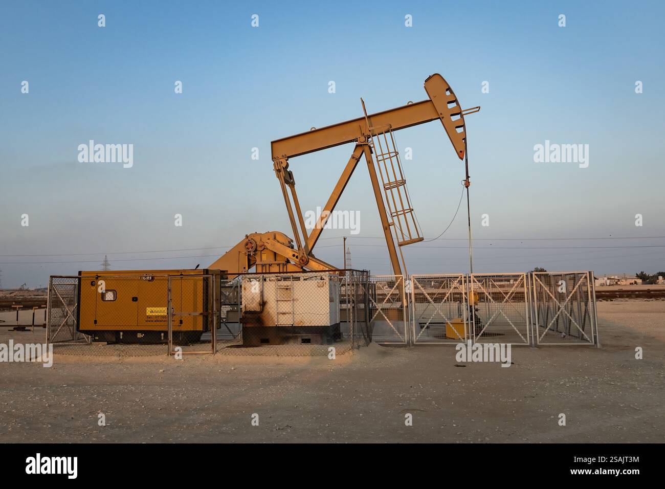 Oil derrick in oil field at Manama Bahrain Stock Photo - Alamy