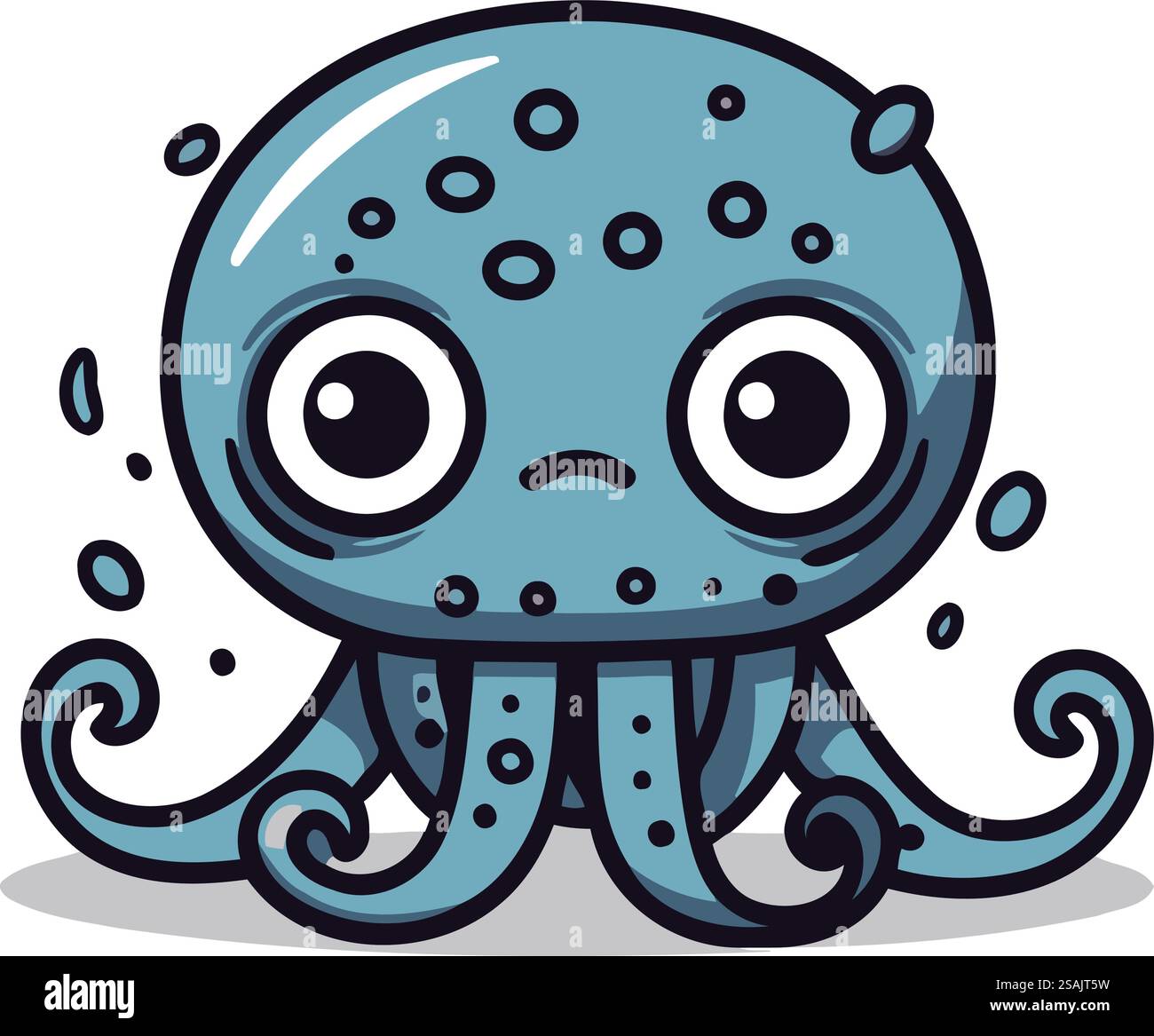 Cute cartoon octopus. Vector illustration of cute octopus Stock Vector ...