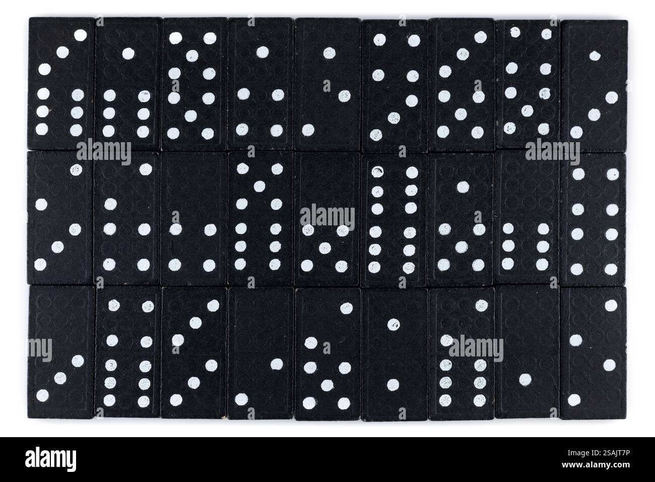 Pieces of black dominoes close-up. Dominoes background Stock Photo - Alamy