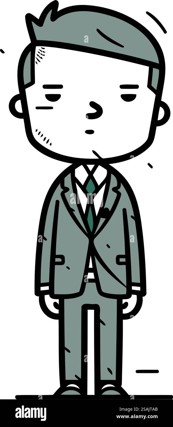 Line drawing man in suit Stock Vector Images - Alamy