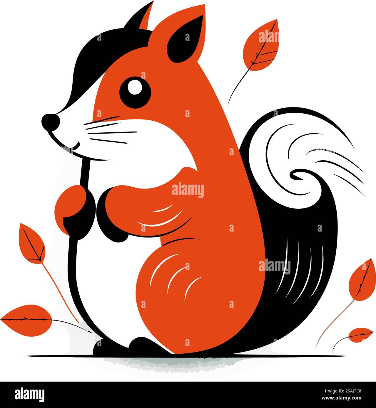 Autumn funny animal Stock Vector Images - Alamy