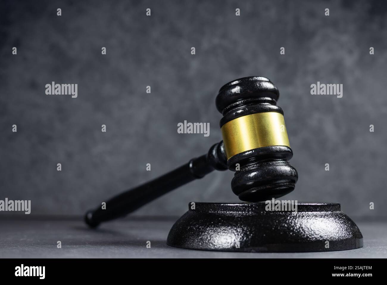 Law theme, gavel or mallet of the judge, lawyer enforcement officers ...