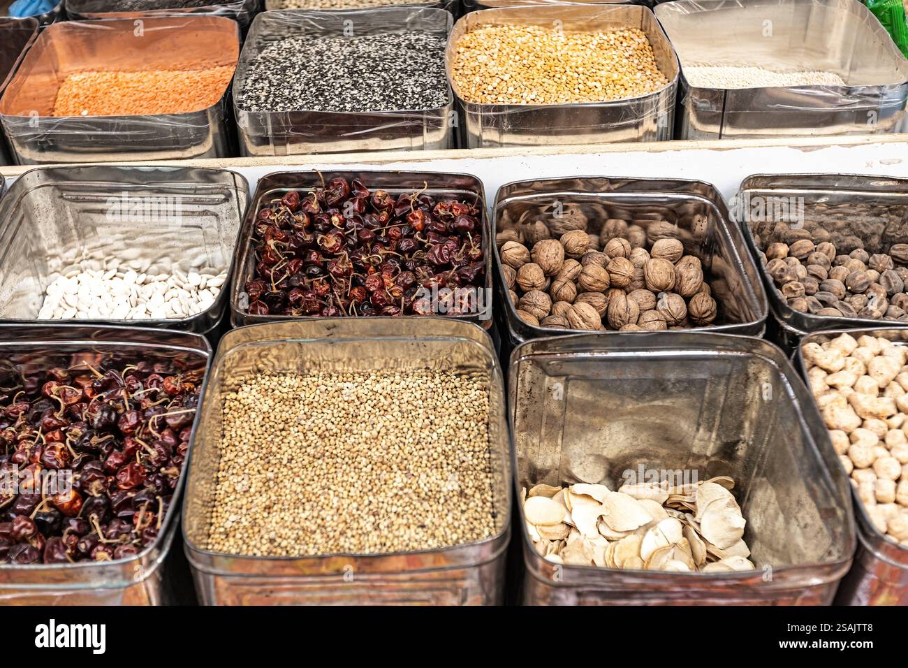Manama Souk traditional spices market in Bahrain Stock Photo - Alamy