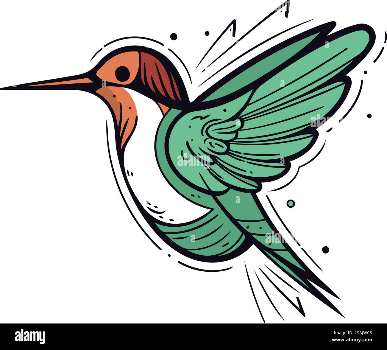Hummingbird cartoon icon. Bird animal and nature theme. Isolated design ...